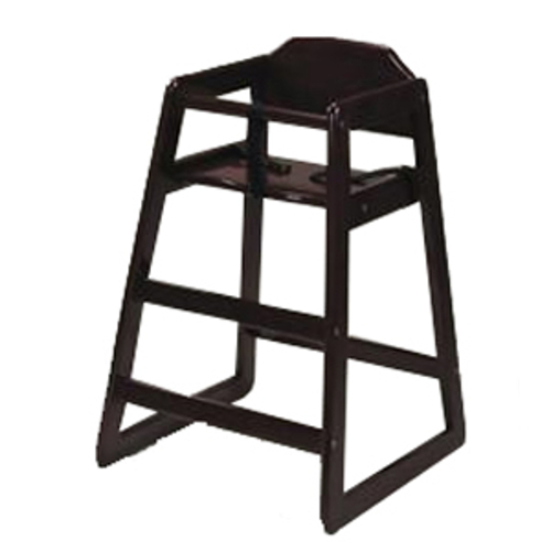 High Chair, ASTM-F404-18 Compliant, hardwood, dark walnut (shipped ...